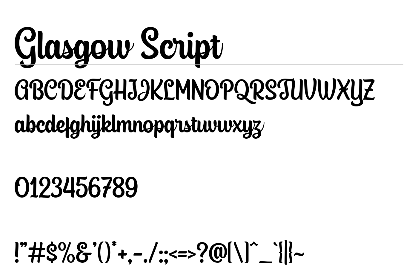 Glassgow Script Font Download for Free