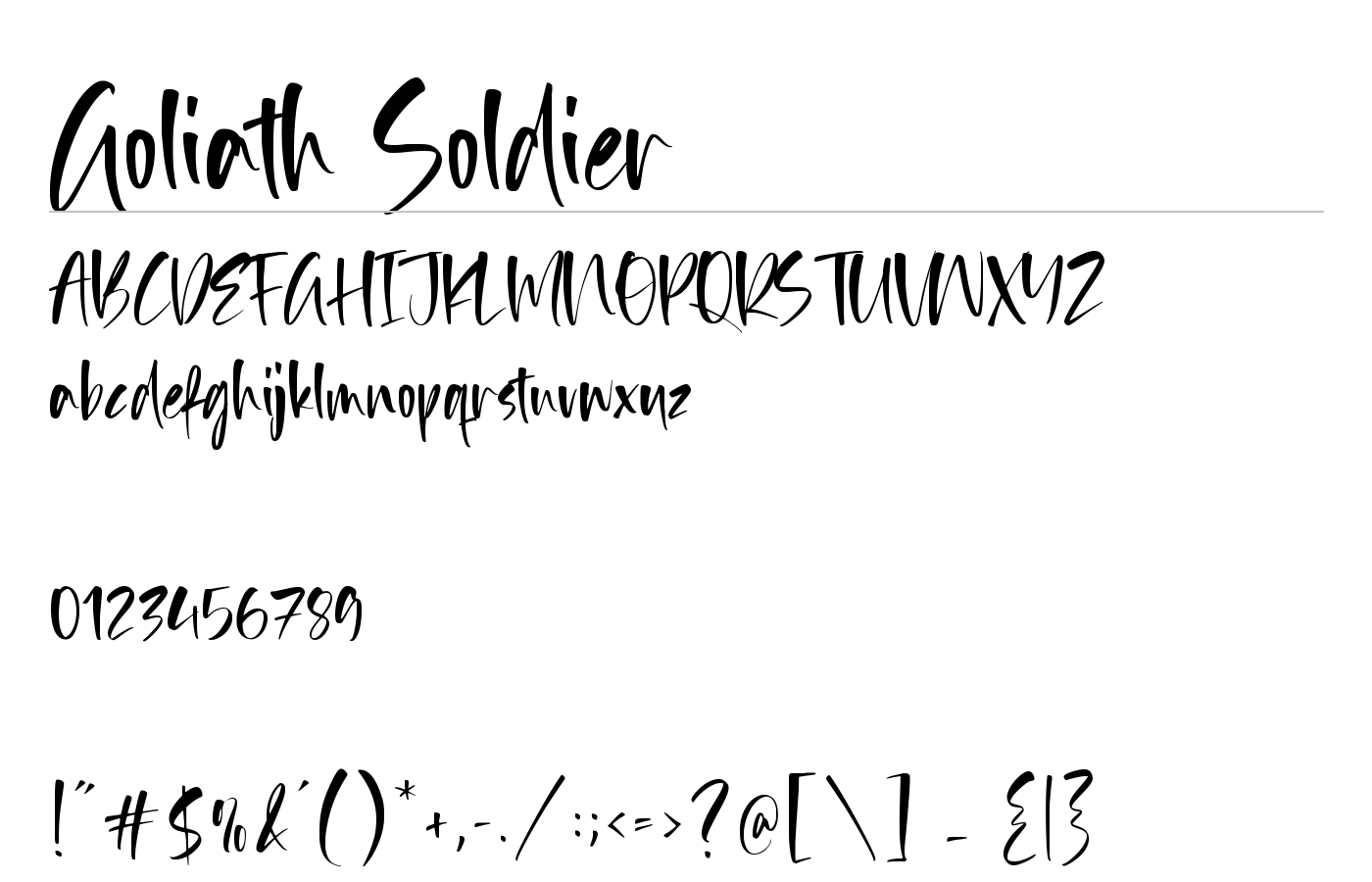 Goliath Soldier Font Download for Free