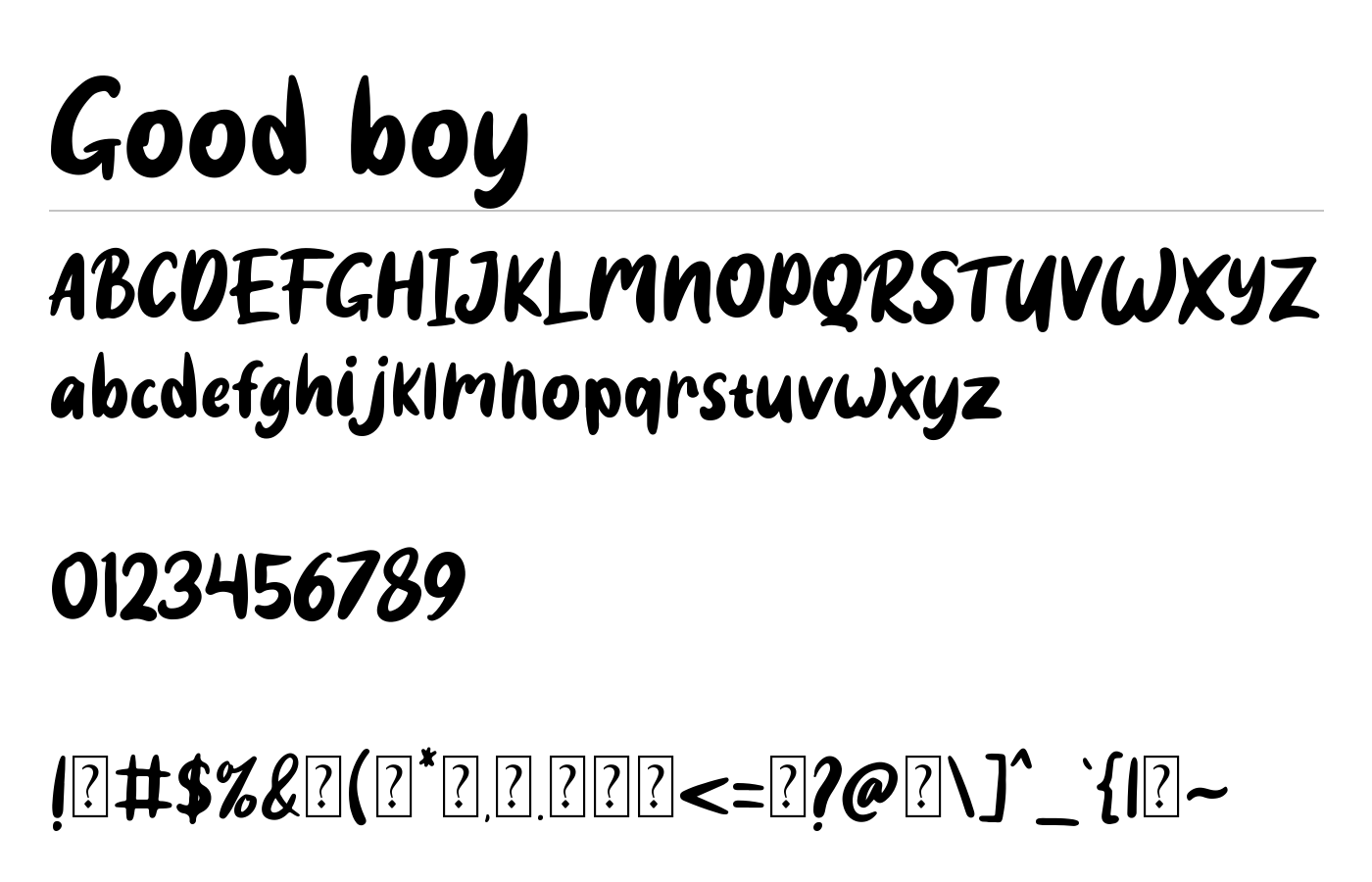 Good Boy Font Download for Free