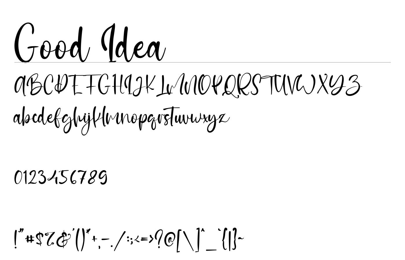 Good Idea Font Download for Free