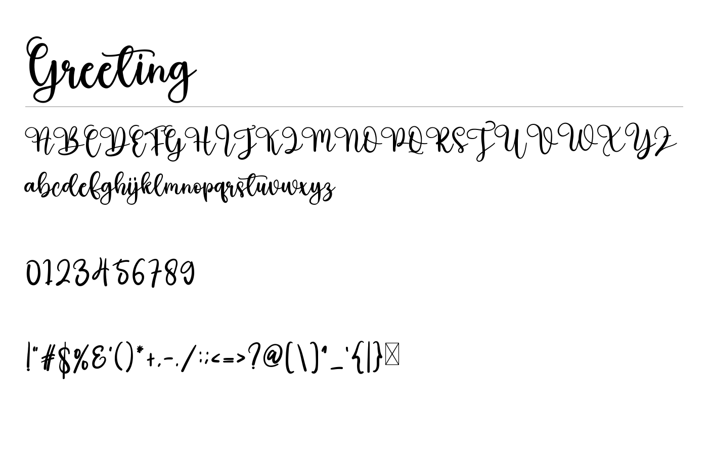 Greeting Font Download for Free