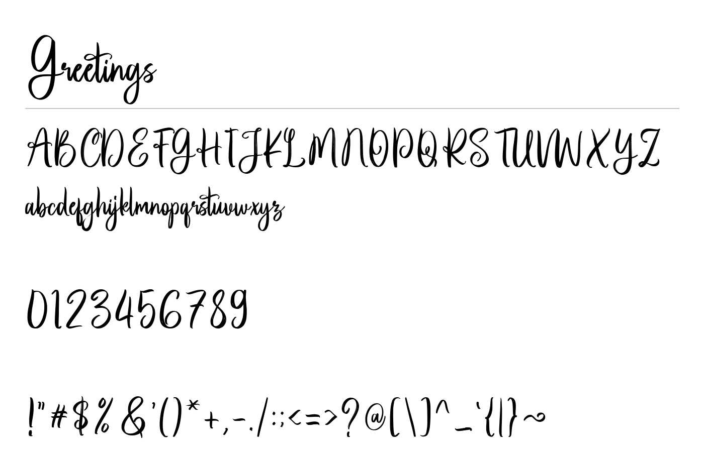 Greetings Font Download for Free