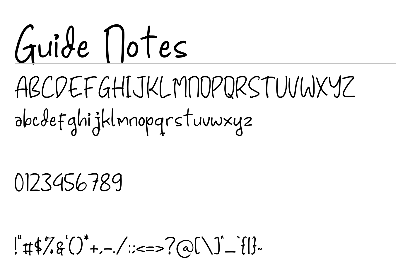 Guide Notes Font Download for Free