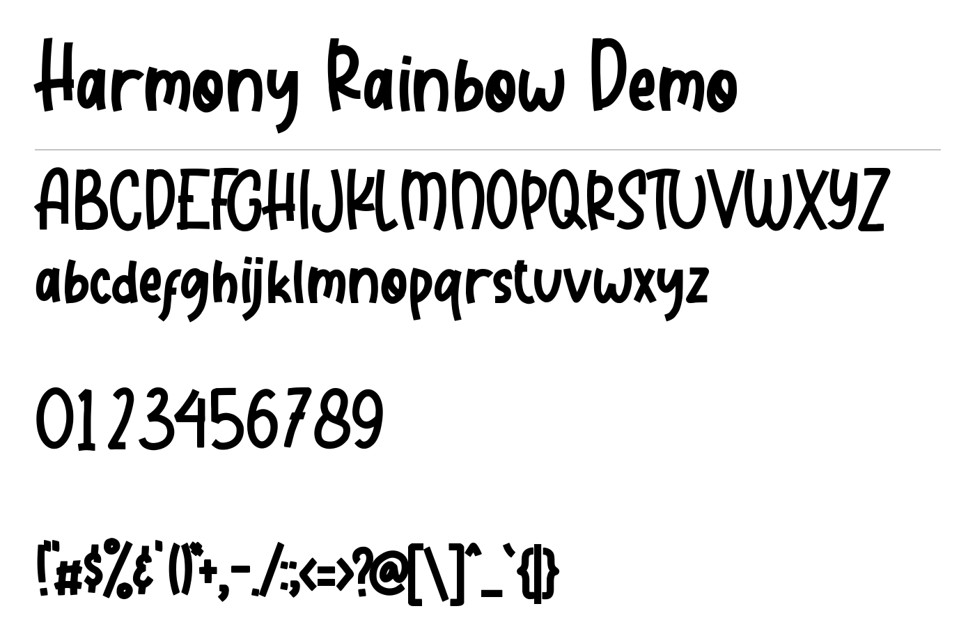 Harmony Rainbow Font Download for Free