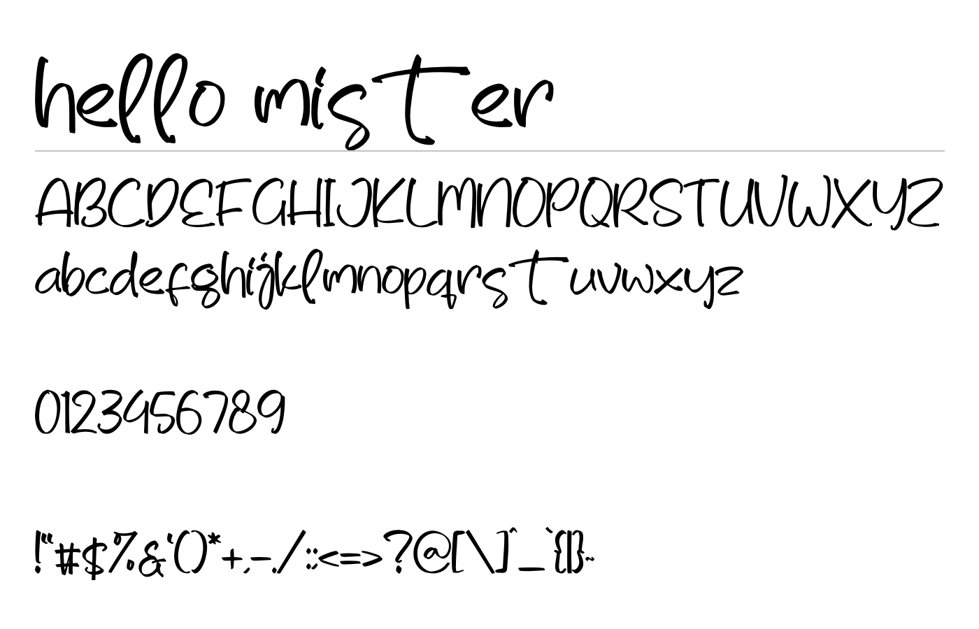 Hello Mister Font Download for Free