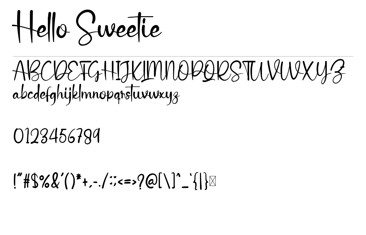 Hello Sweetie Font Download for Free