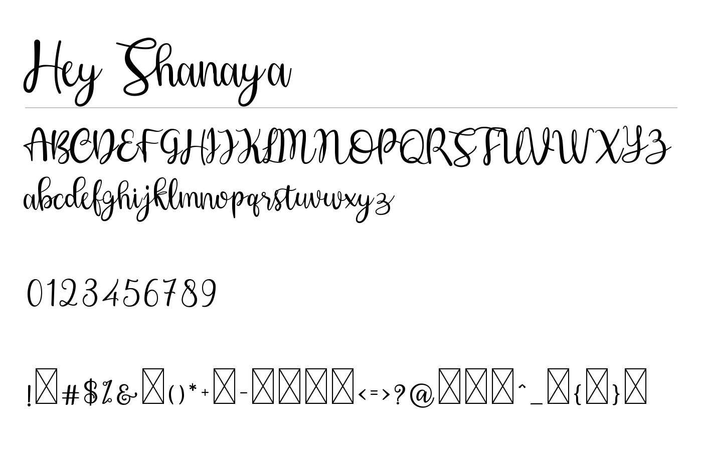 Hey Shanay Font Download for Free