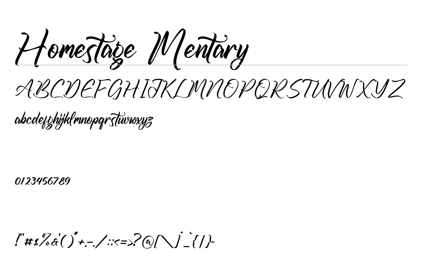 Homestage Mentary Font Download for Free