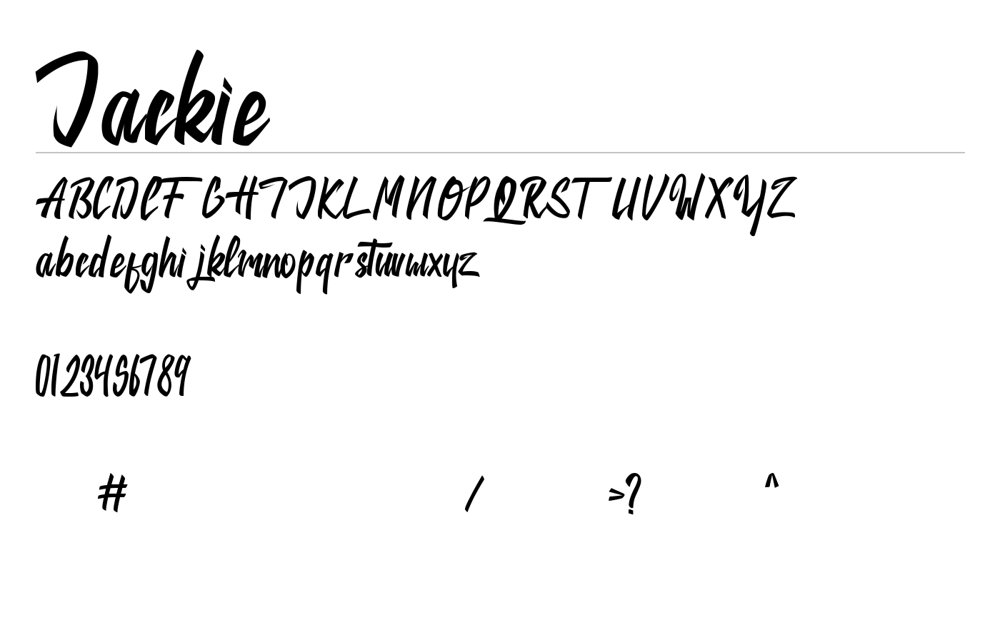 Jackie Brush Font Download for Free