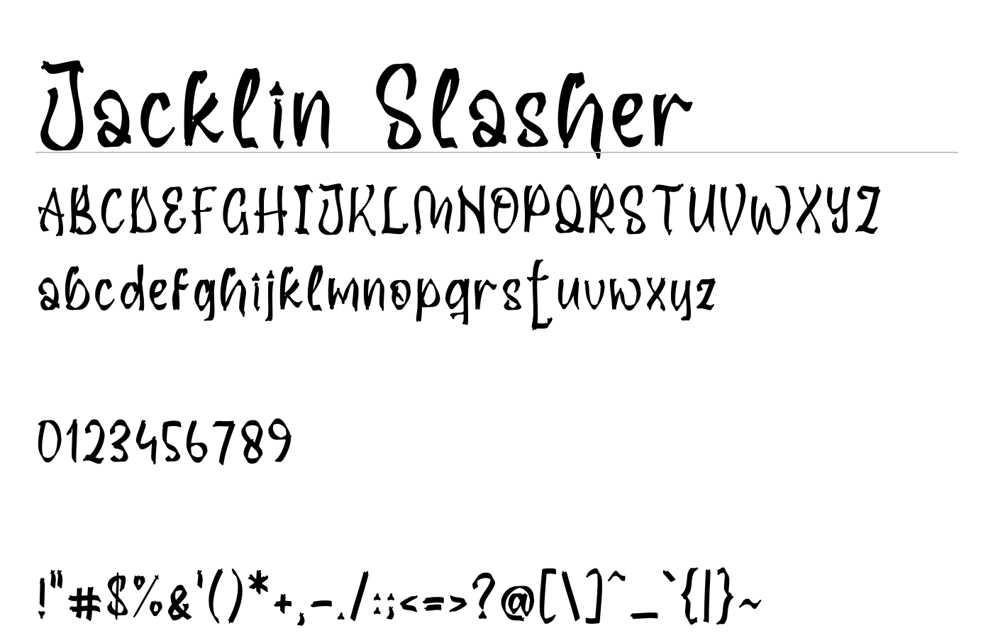 Jacklin Slasher Font Download for Free