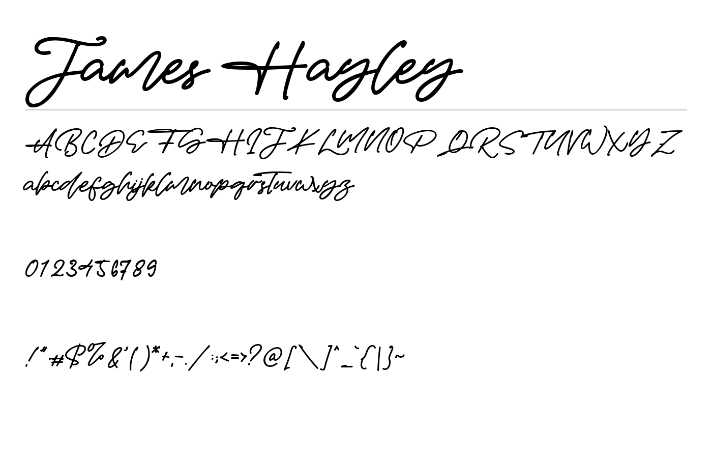 James Hayley Font Download for Free