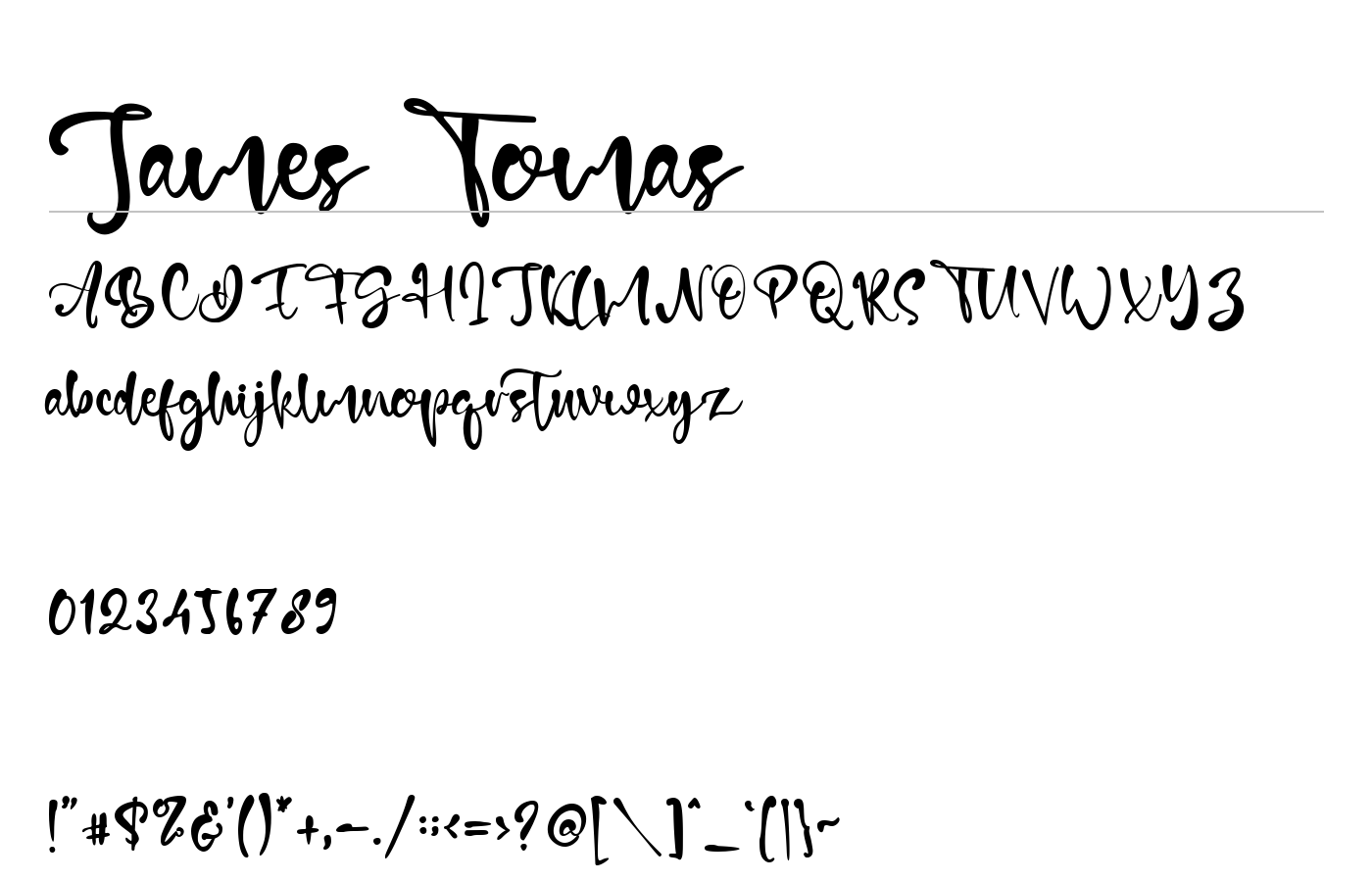 James Tomas Font Download for Free