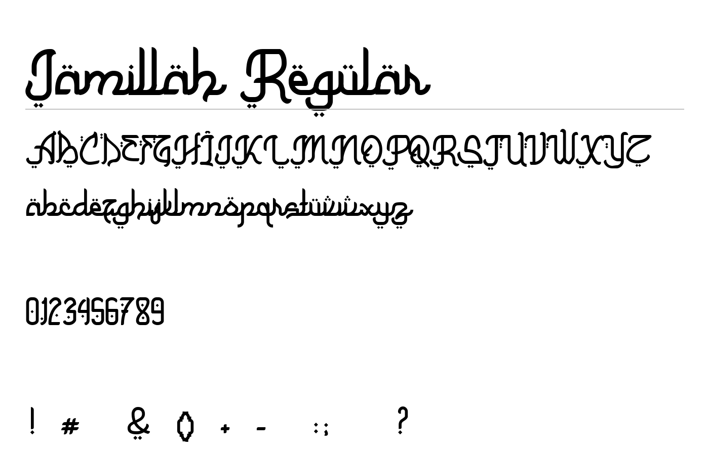 Jamillah Font Download for Free