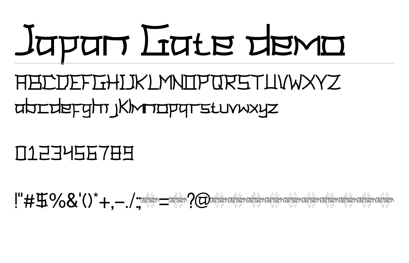 Japan Gate Font Download for Free