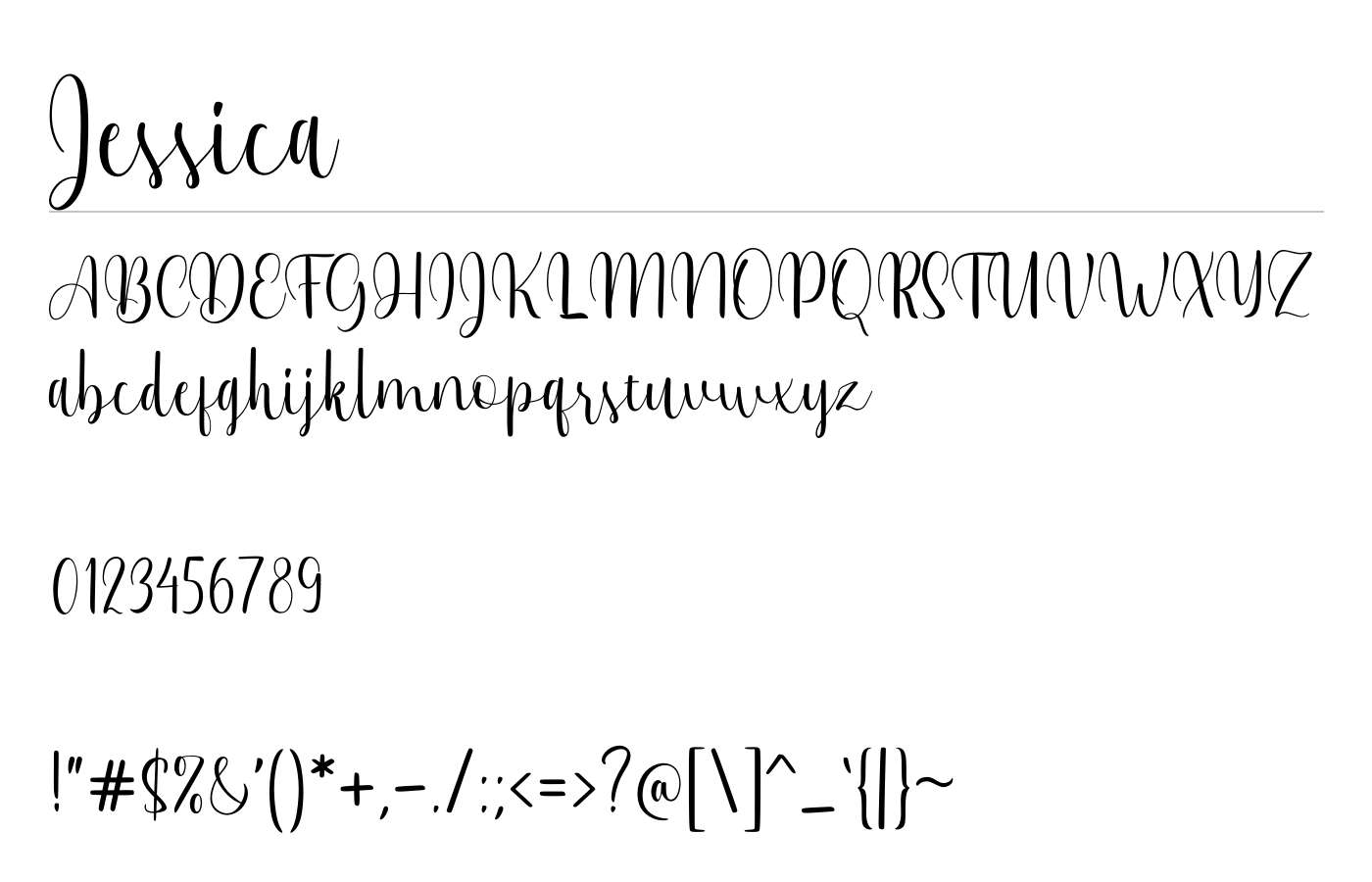 Jessica Font Download for Free