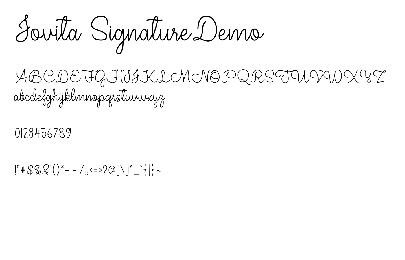 Jovita Signature Font Download for Free