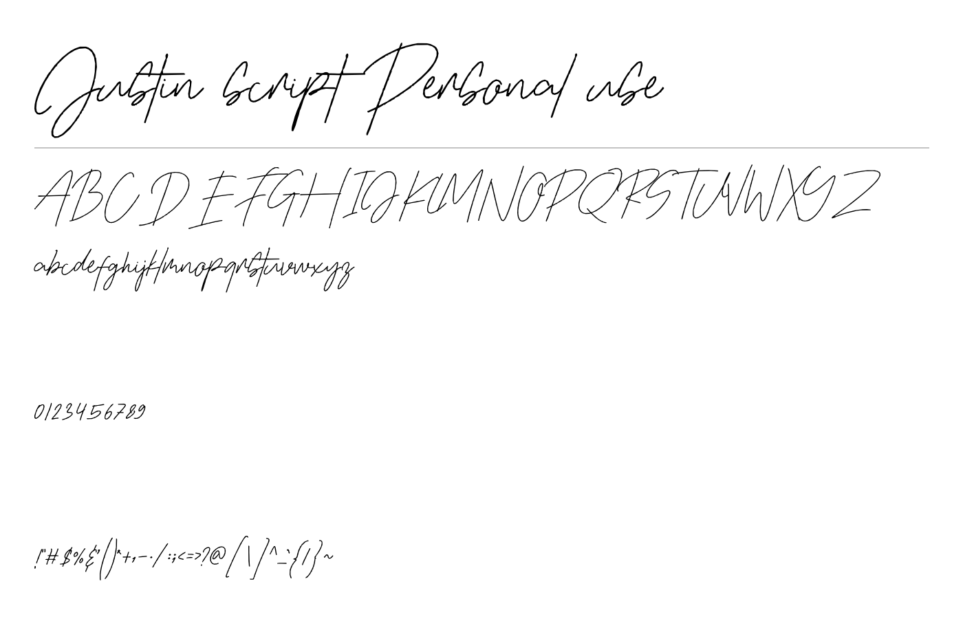 Justin Script Font Download for Free