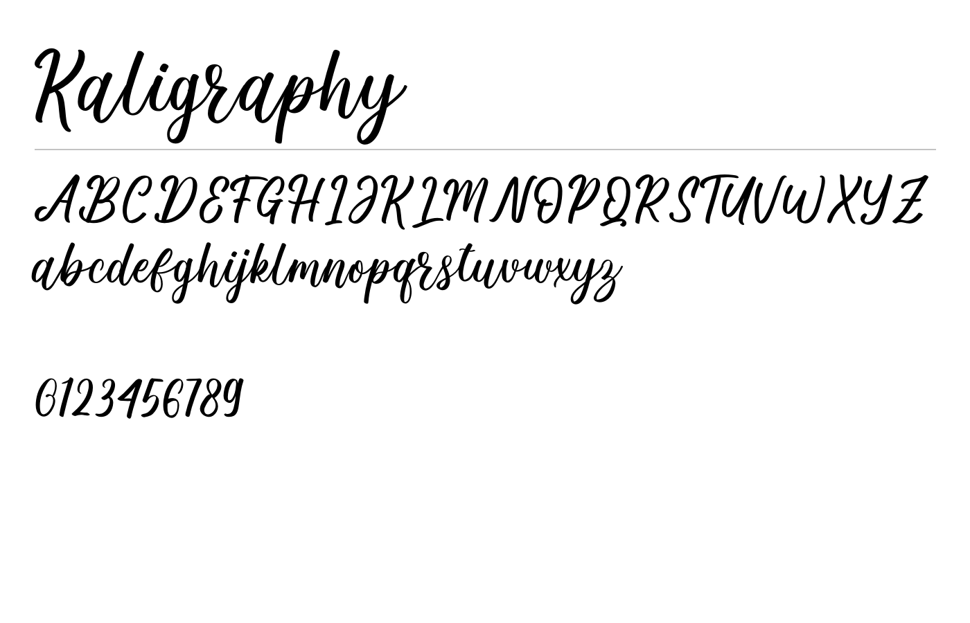 Kaligraphy Font Download for Free