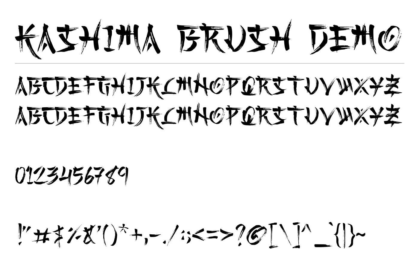 Kashima Brush Font Download for Free