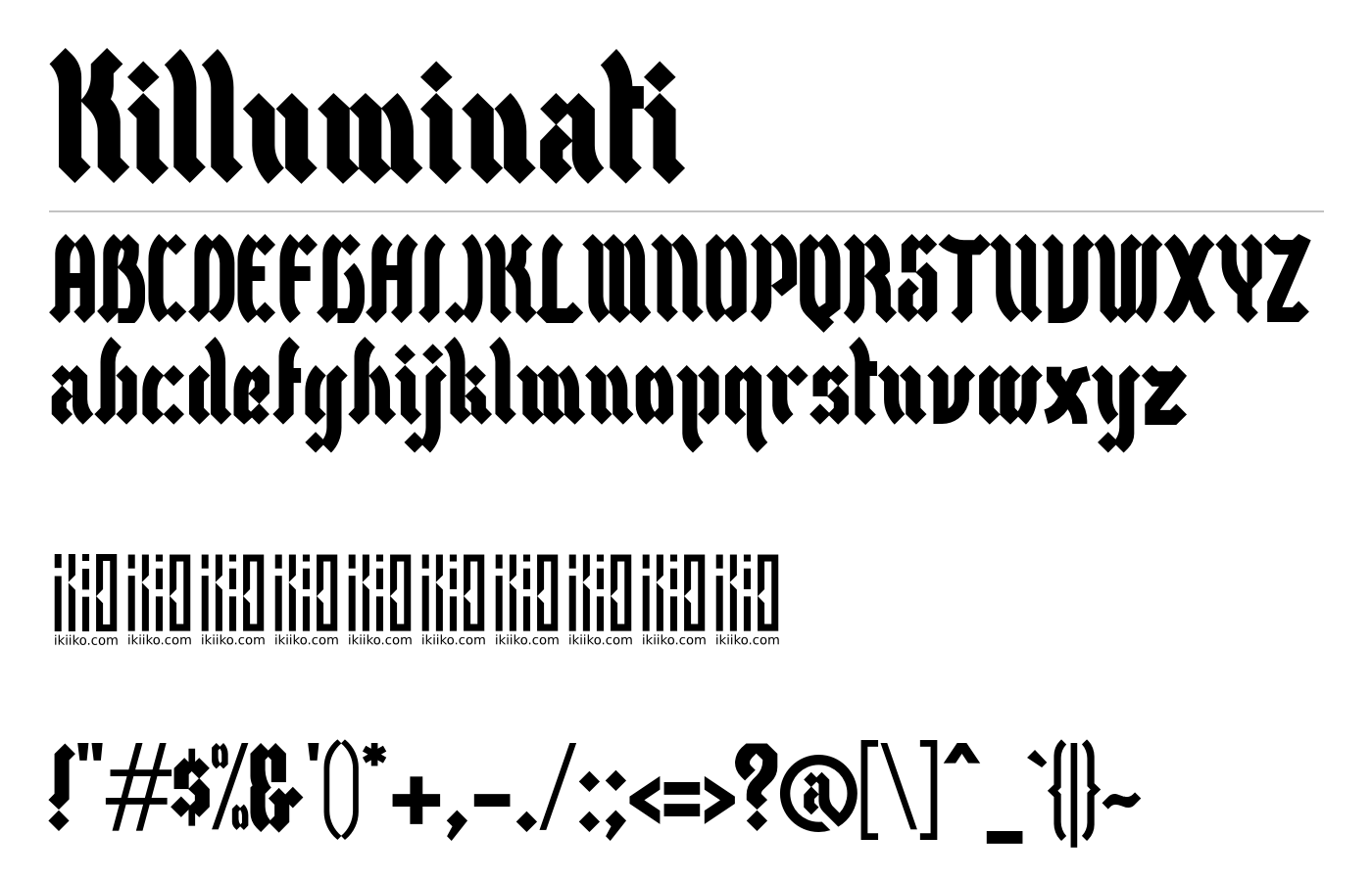 Killuminati Font Download for Free