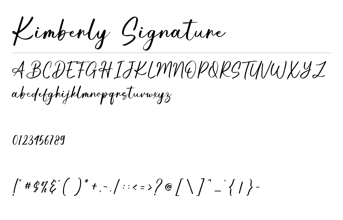 Kimberly Signature Font Download for Free