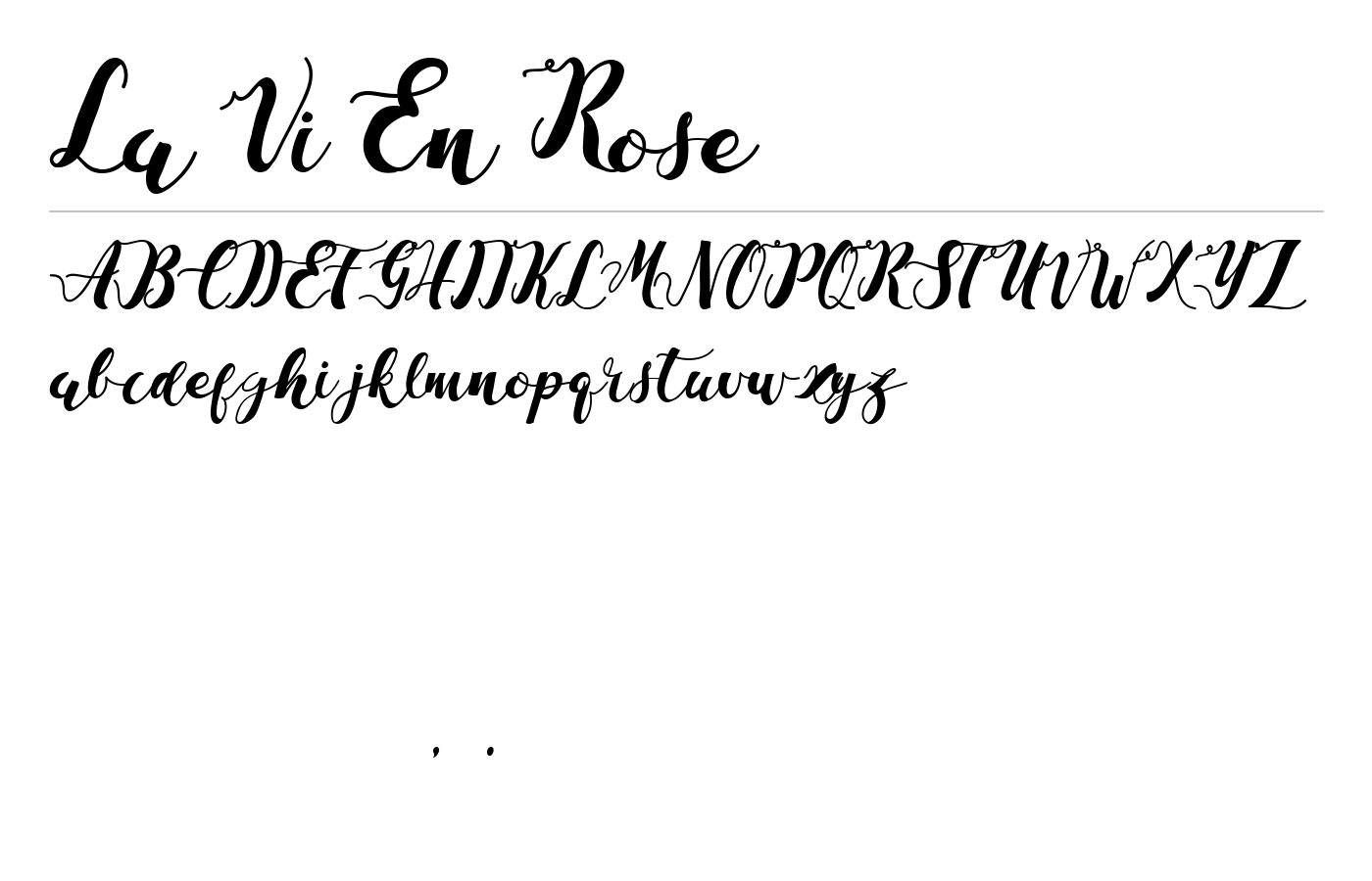 La Vi En Rose Script Font Download for Free