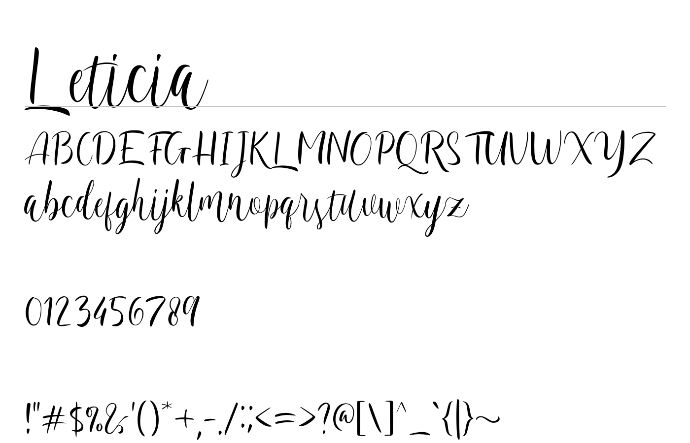 Leticia Font Download for Free