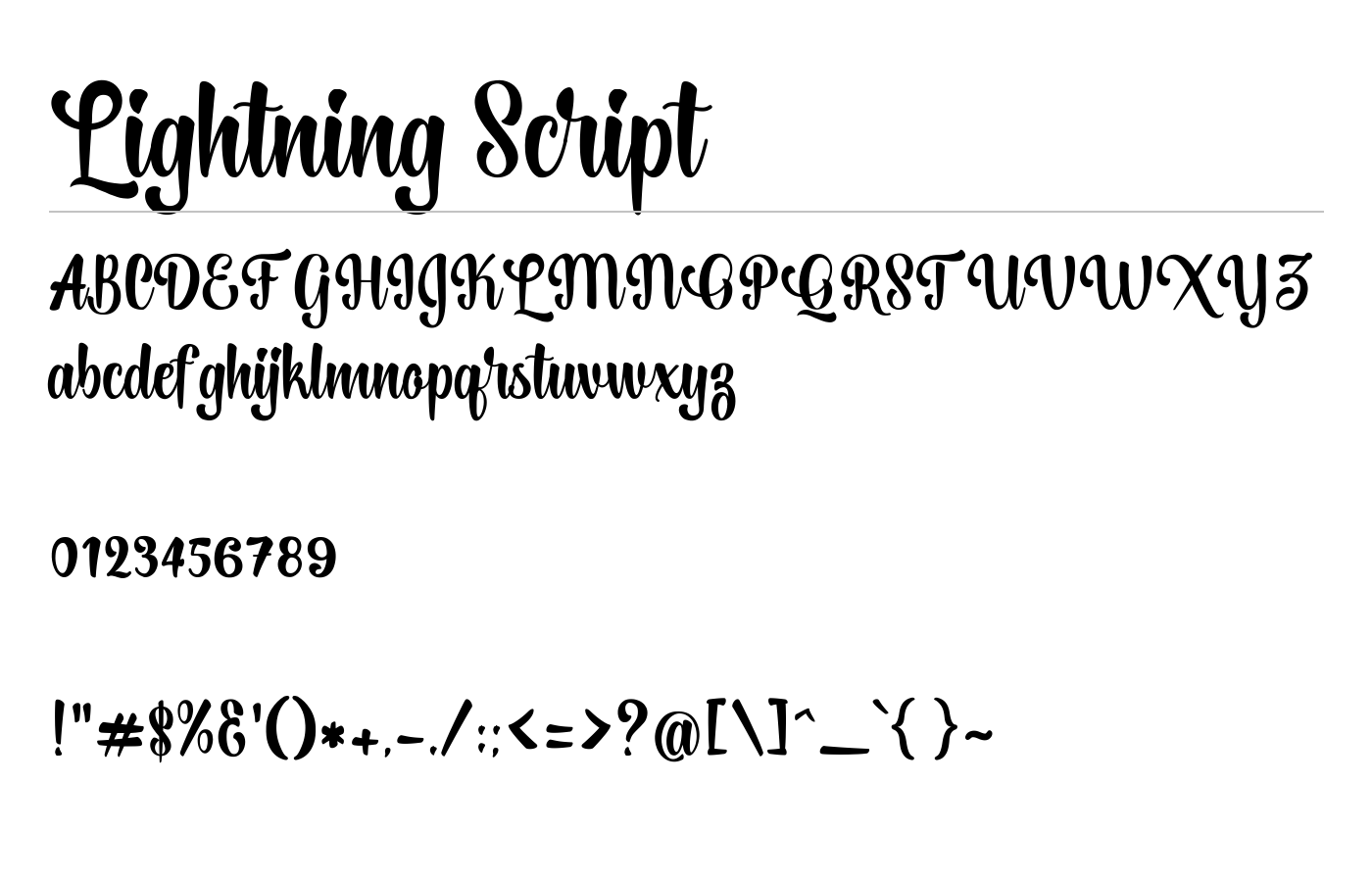 Lightning Font Download for Free