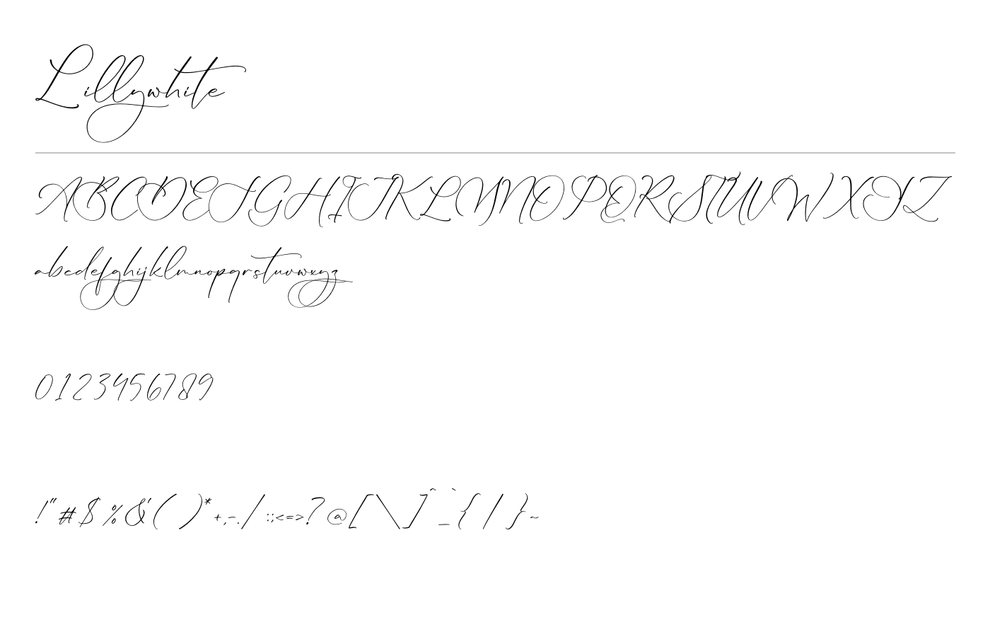 Lillywhite Font Download for Free