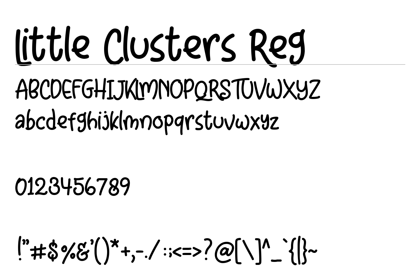 Little Clusters Font Download for Free