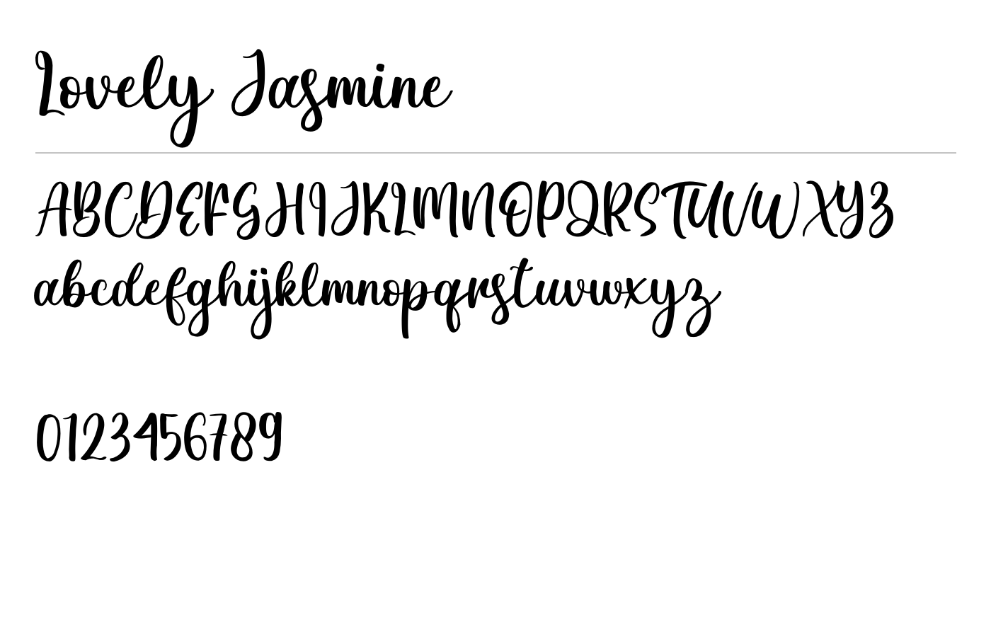 Lovely Jasmine Font Download for Free