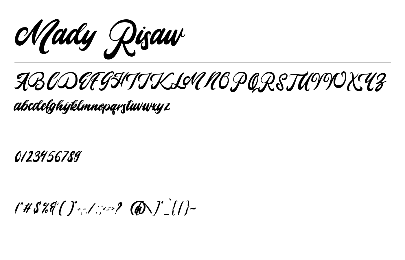 Mady Risaw Font Download for Free