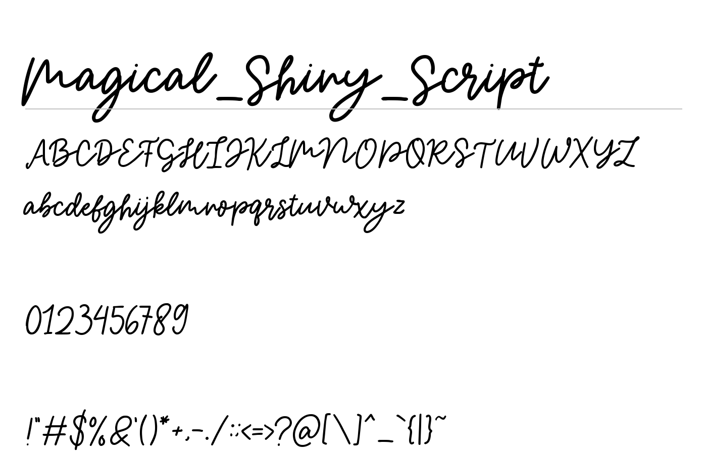 Magical Shiny Font Download for Free