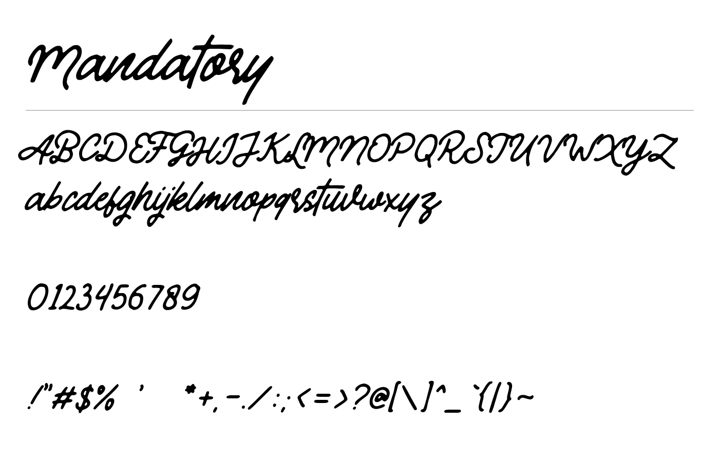 Mandatory Font Download for Free