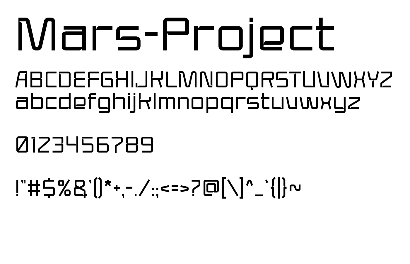 Mars Project Font Download for Free