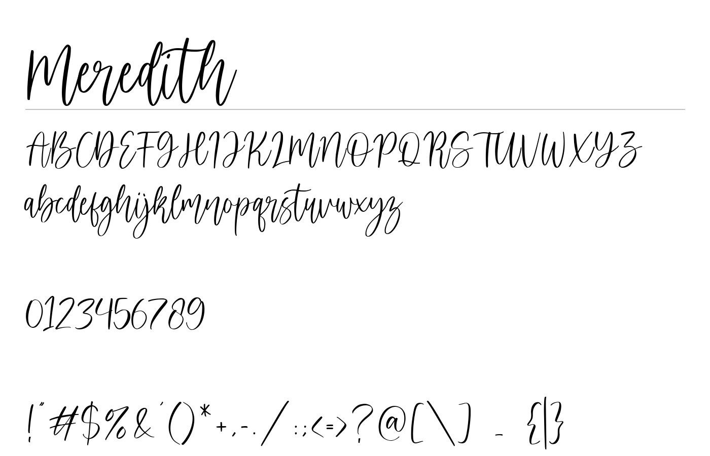 Meredith Font Download for Free