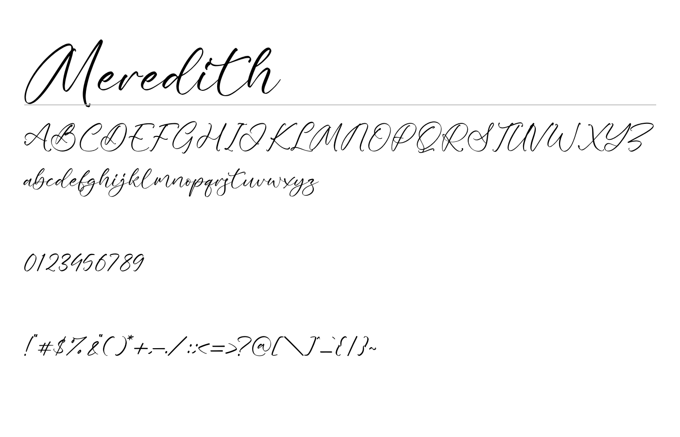 Meredith Font Download for Free