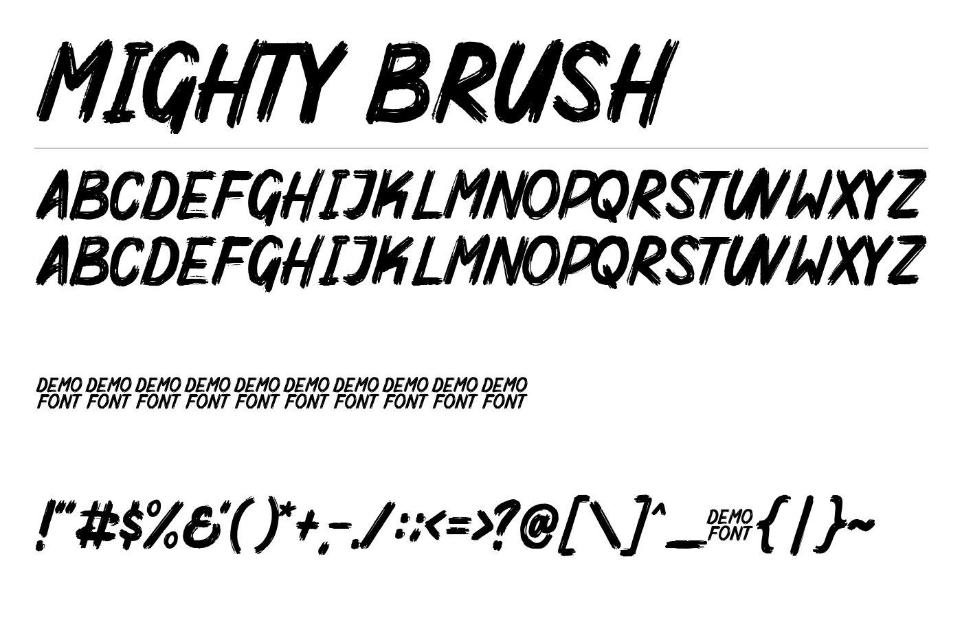 Mighty Brush Font Demo Download for Free
