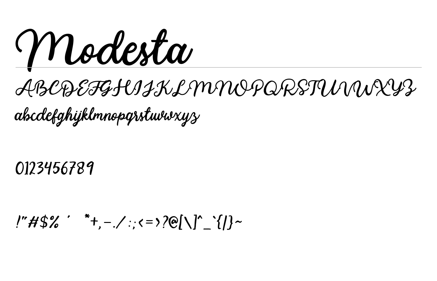Modesta Script Font Download for Free