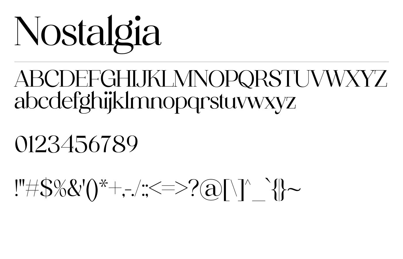 Nostalgia Font Download for Free