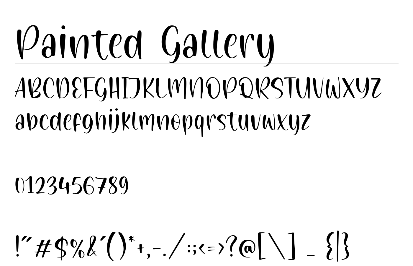 Painted Gallery Font Download for Free