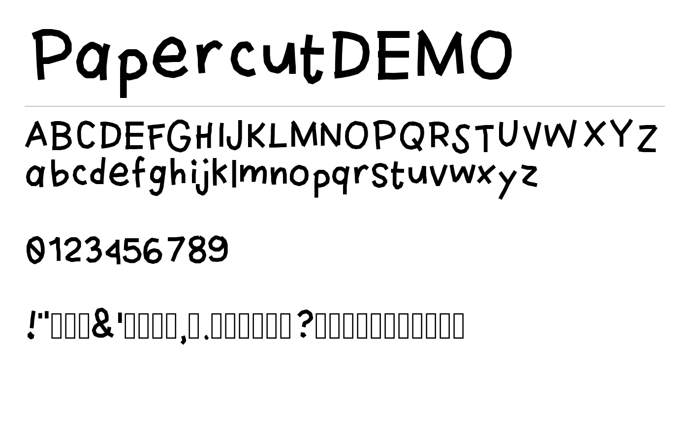 Papercut Display Font Demo Download for Free