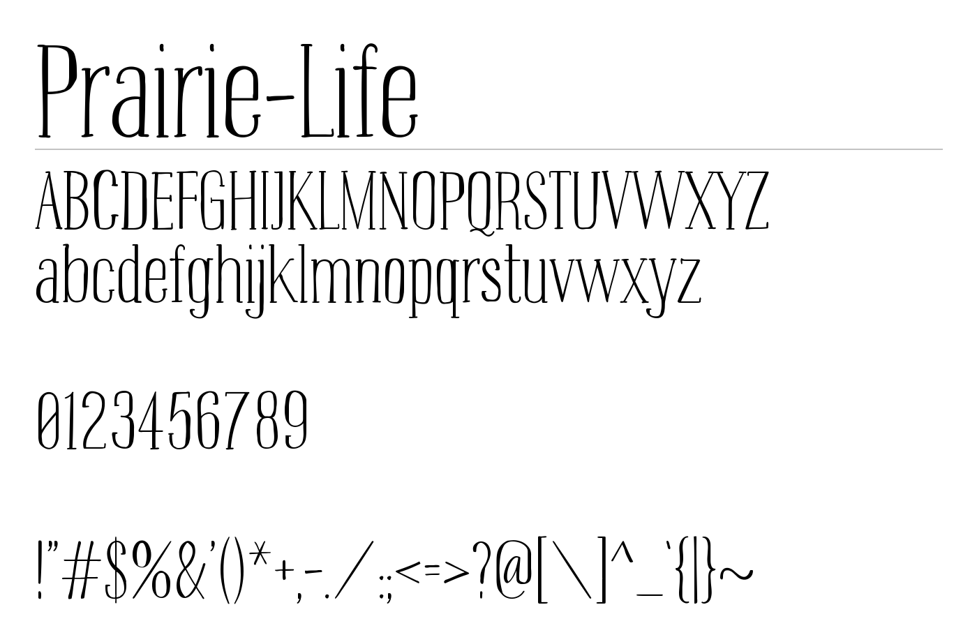 Prairie Life Font Download for Free