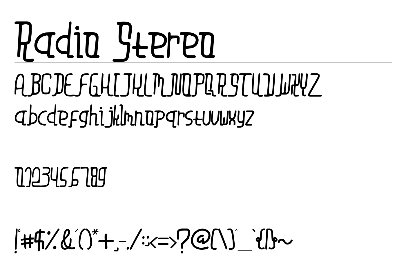 Radio Stereo Font Download for Free