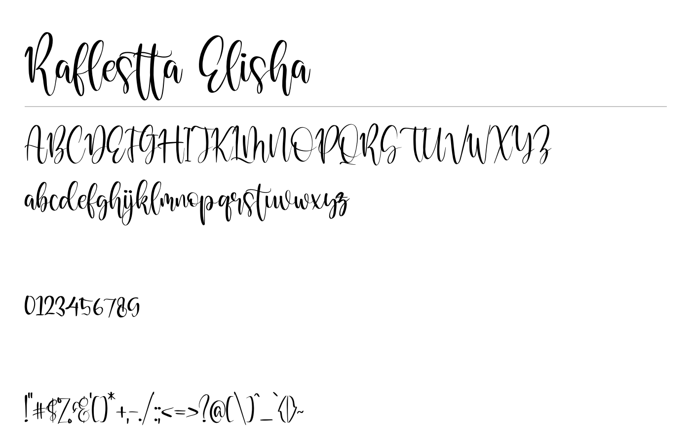 Raflestta Elisha Font Download for Free