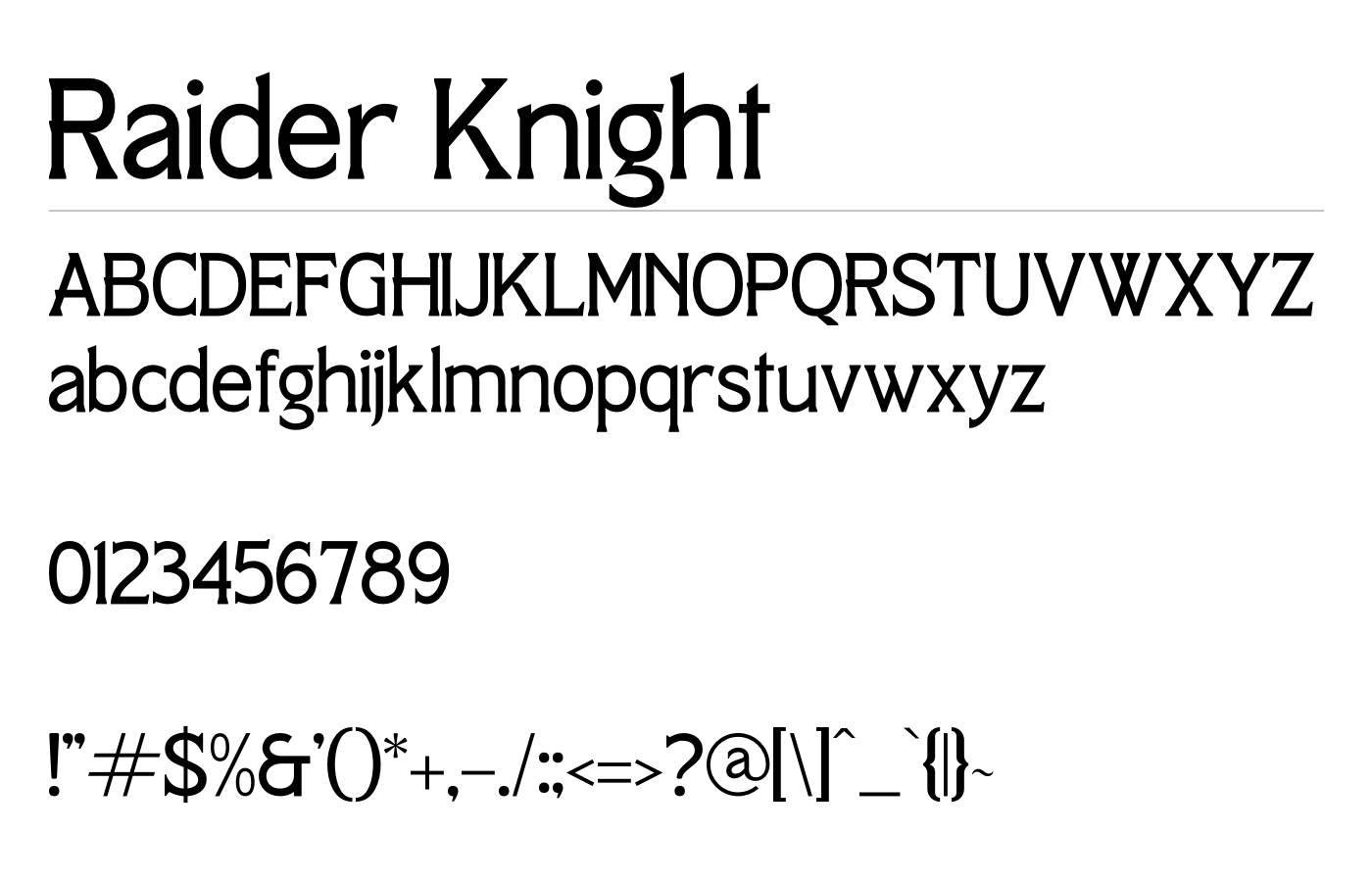 Raider Knight Font Download for Free