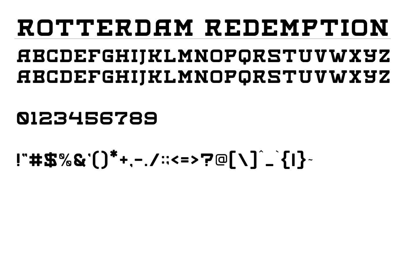 Rotterdan Redemption Font Download for Free