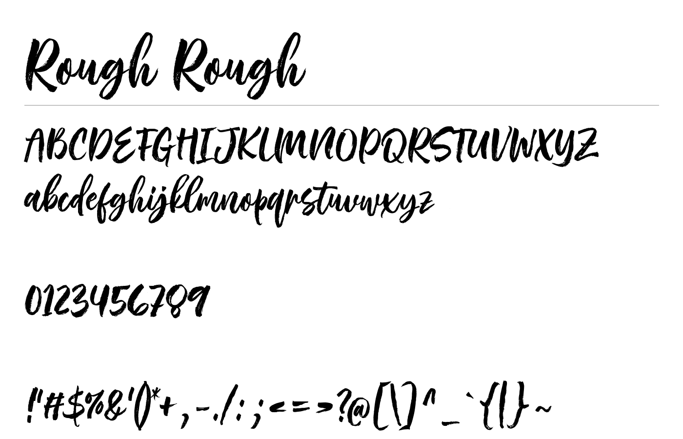 Rough Rough Script Font Download for Free