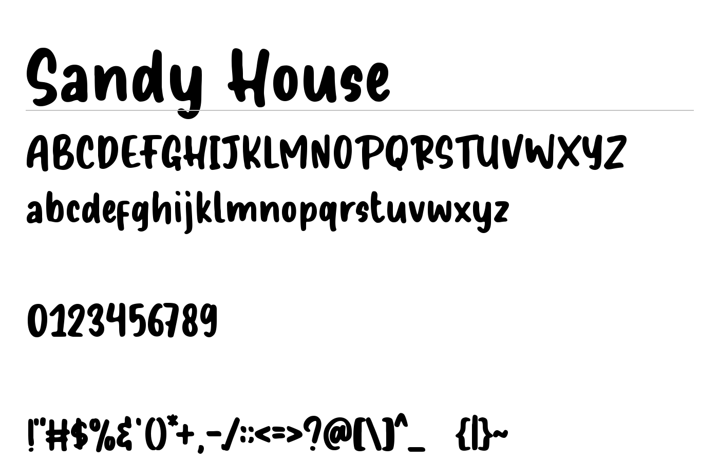 Sandy House Font Download for Free