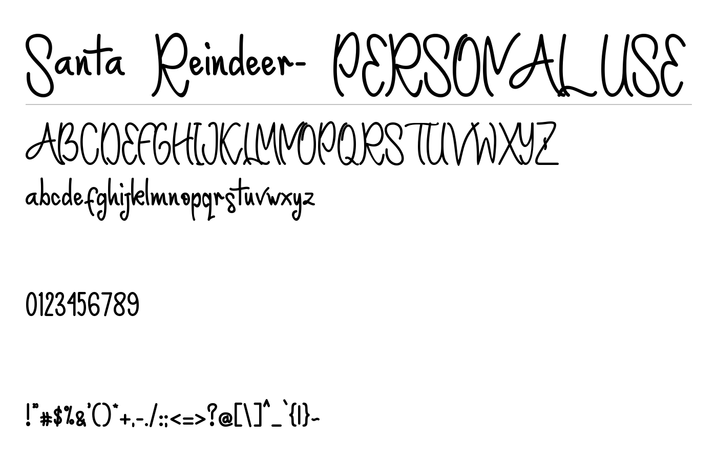 Santa Reindeer Font Download for Free